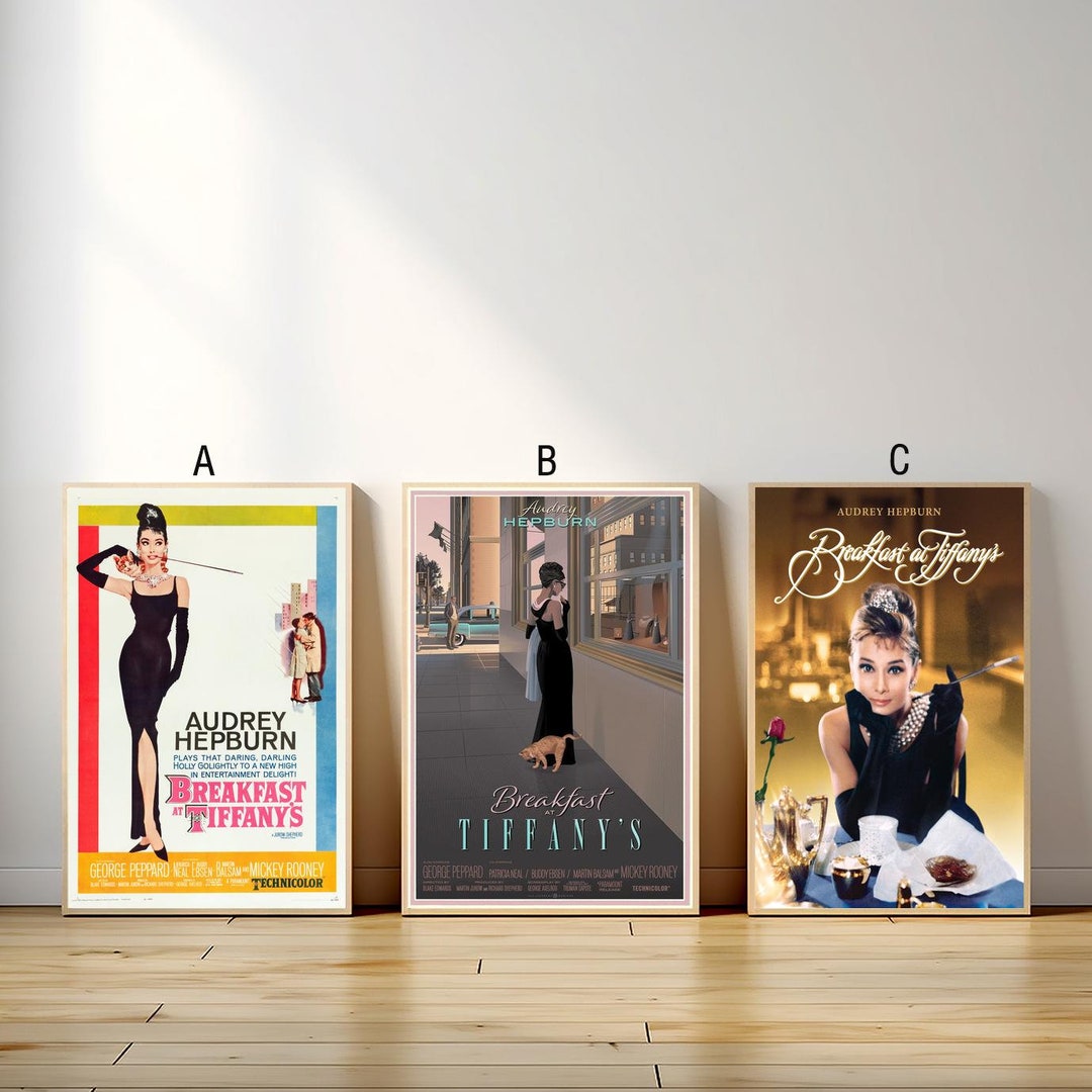 Breakfast at Tiffany's Movie Poster, Canvas Print, Wall Art Canvas ...