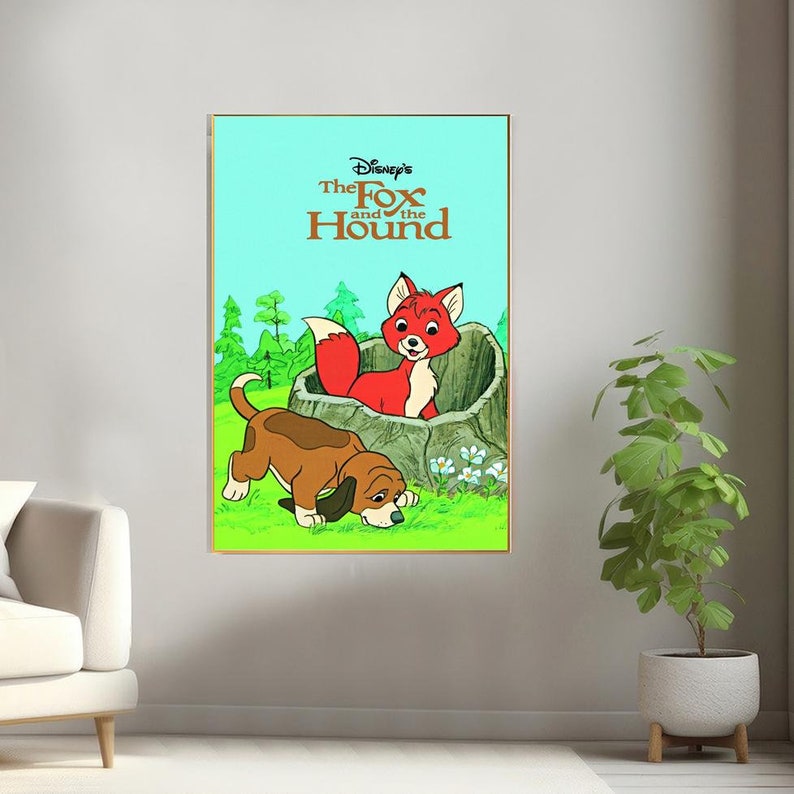 The Fox and the Hound Movie Poster Canvas Print Wall Art - Etsy