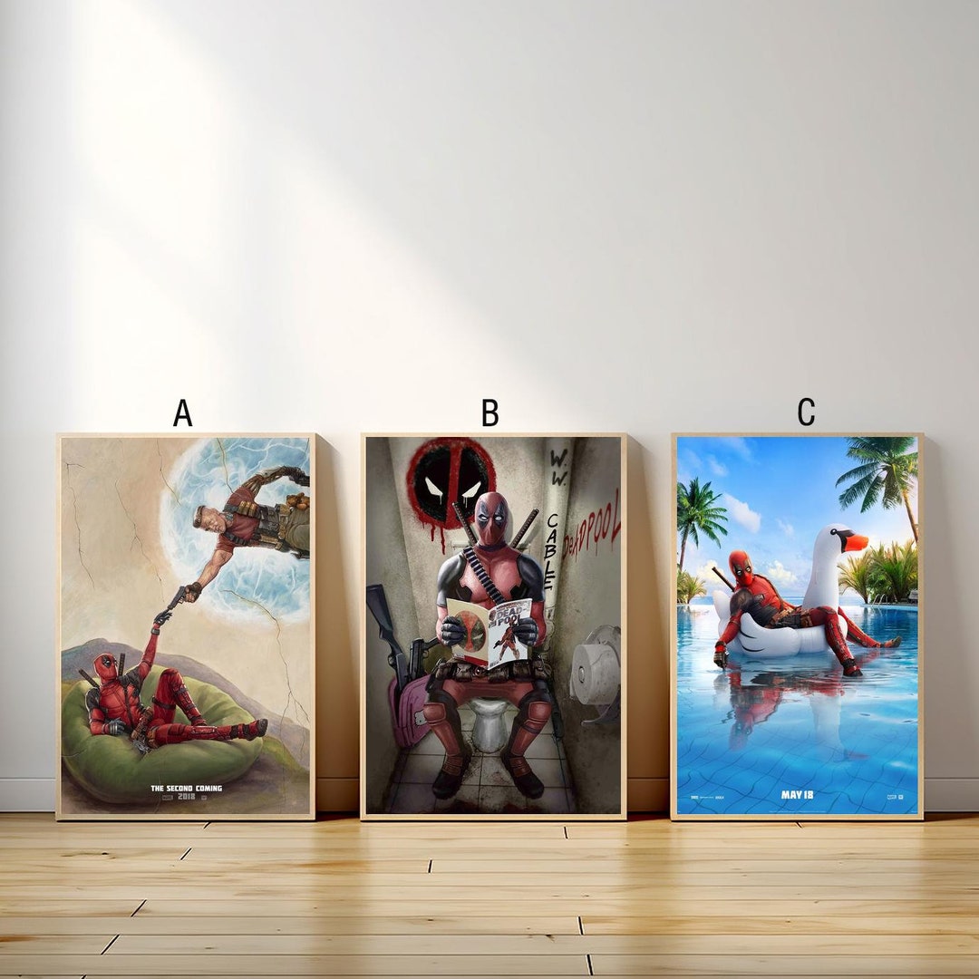 Deadpool Movie Poster, Canvas Print, Wall Art Canvas Painting Living ...
