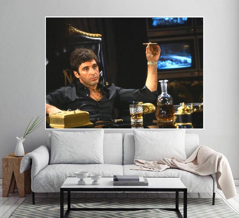 Al Pacino Scarface Movie Poster, Canvas Print, Wall Art Canvas Painting ...