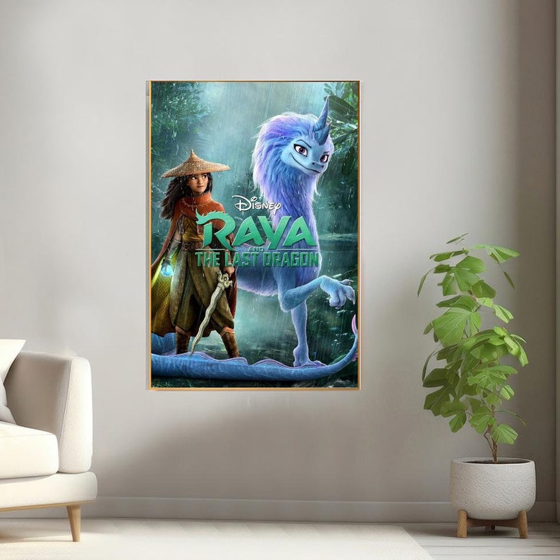 Raya and the Last Dragon Movie Poster, Canvas Print, Wall Art Canvas ...