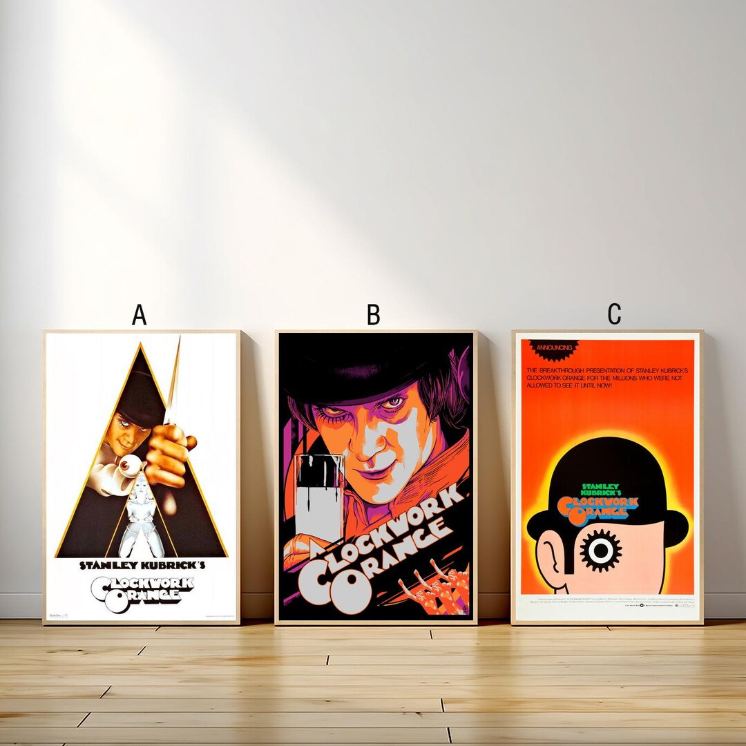 A Clockwork Orange Movie Poster, Canvas Print, Wall Art Canvas Painting ...