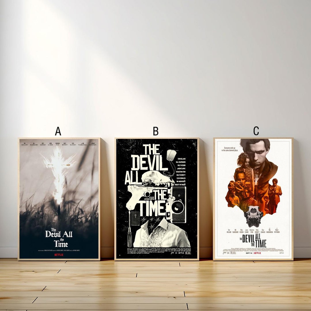 The Devil All the Time Movie Poster, Canvas Print, Wall Art Canvas ...