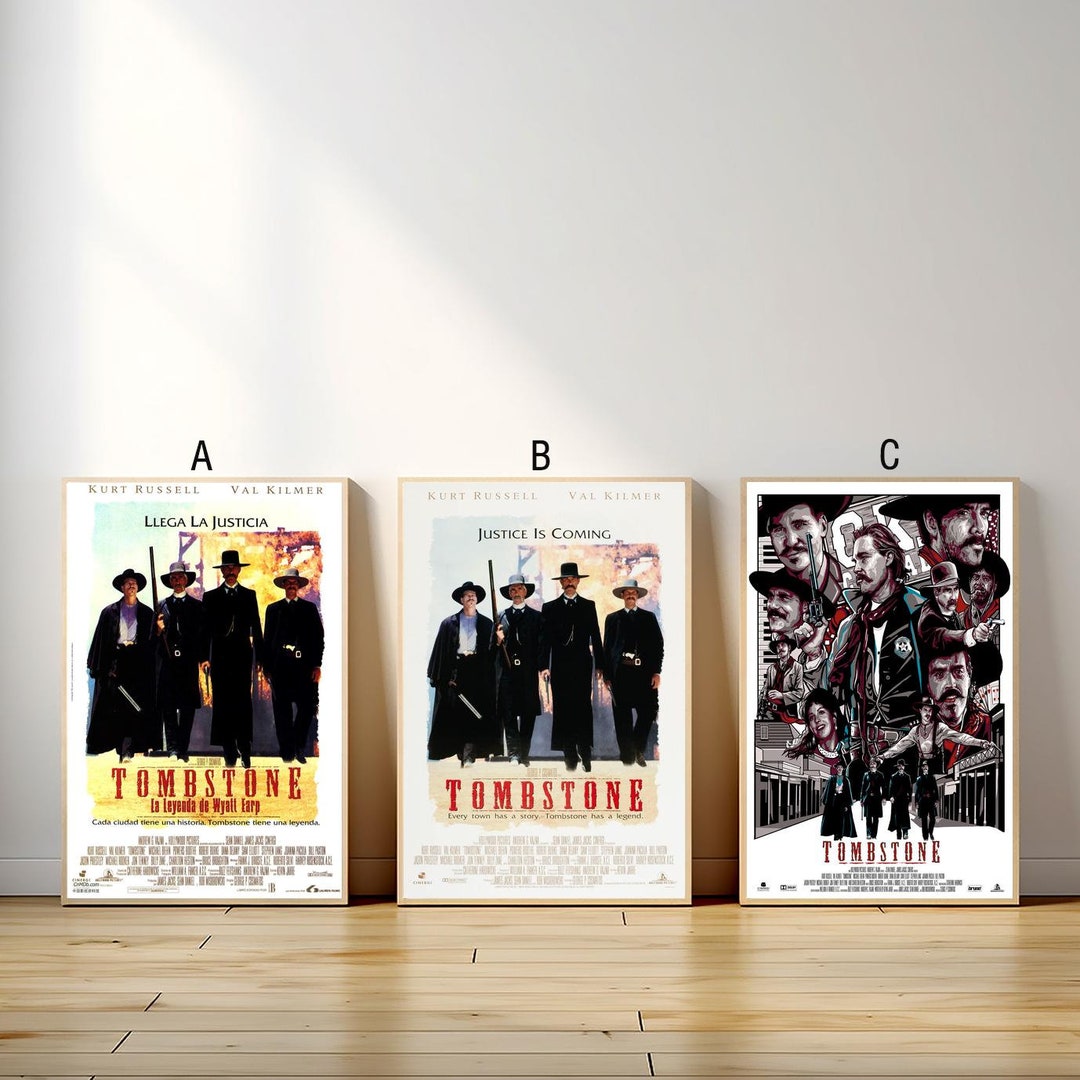 Tombstone Movie Poster, Canvas Print, Wall Art Canvas Painting Living ...