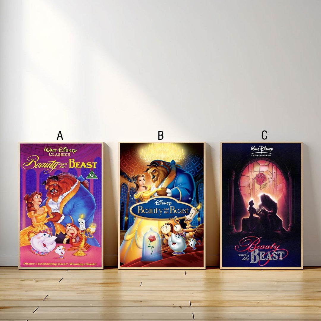 Beauty and the Beast Movie Poster, Canvas Print, Wall Art Canvas ...