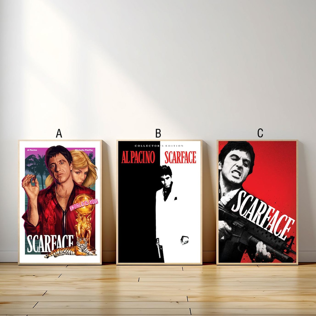 Scarface Movie Poster, Canvas Print, Wall Art Canvas Painting Living ...