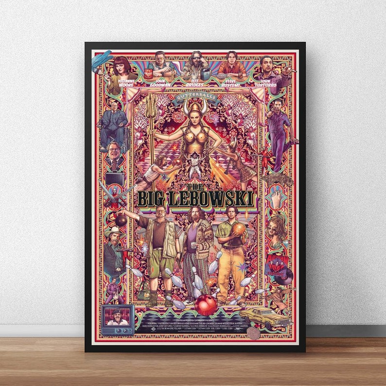The Big Lebowski Movie Poster, Canvas Print, Wall Art Canvas Painting ...