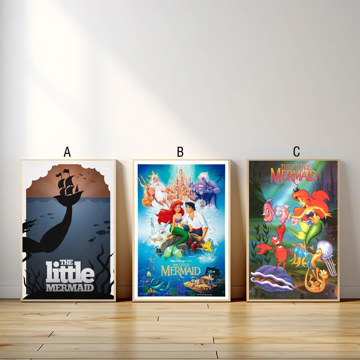 The Little Mermaid Movie Poster, Canvas Print, Wall Art Canvas Painting ...