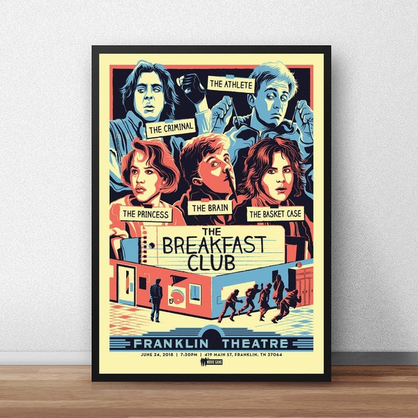 The Breakfast Club Poster - Etsy