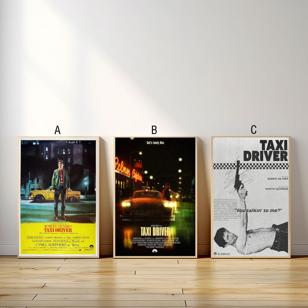 Taxi Driver Movie Poster, Canvas Print, Wall Art Canvas Painting Living ...