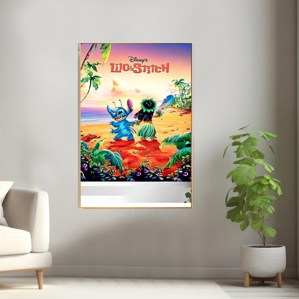 Lilo & Stitch Movie Poster, Canvas Print, Wall Art Canvas Painting ...