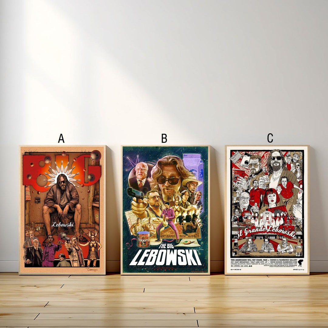 The Big Lebowski Movie Poster, Canvas Print, Wall Art Canvas Painting ...