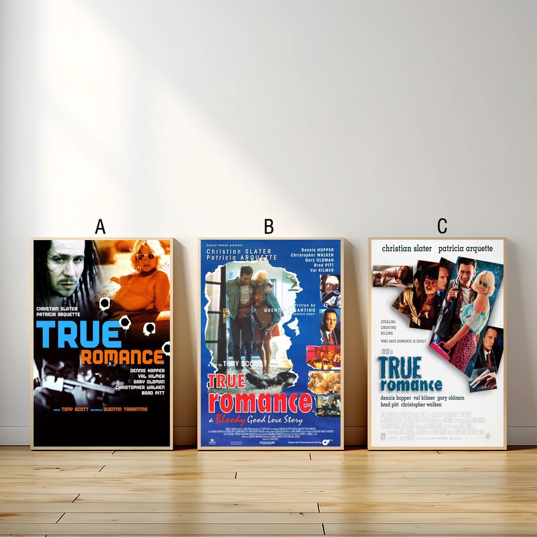 True Romance Movie Poster, Canvas Print, Wall Art Canvas Painting ...