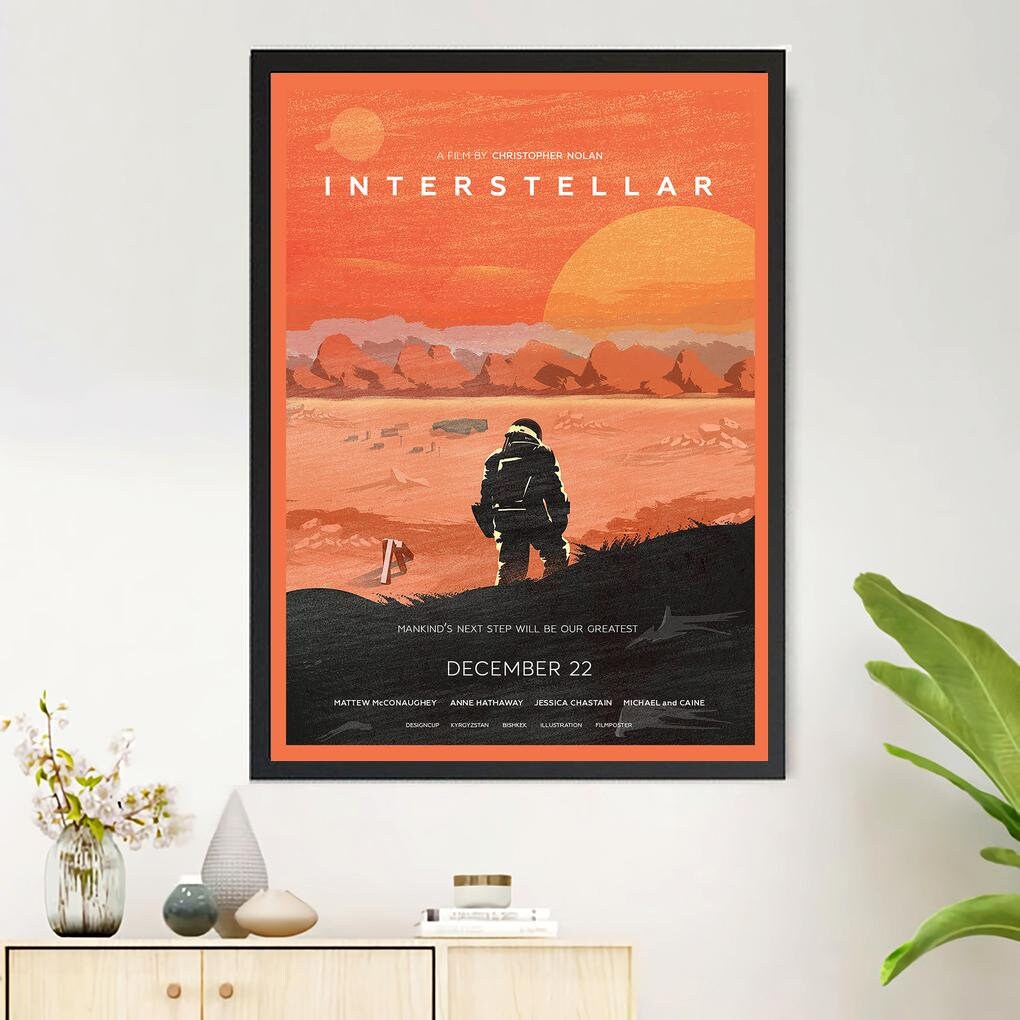 Interstellar Movie Poster, Canvas Print, Wall Art Canvas Painting ...