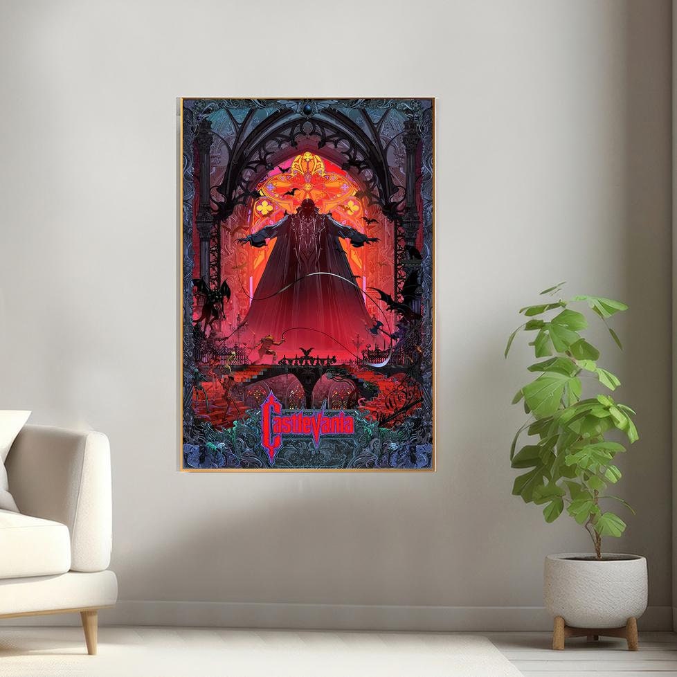 Castlevania Movie Poster, Canvas Print, Wall Art Canvas Painting Living ...