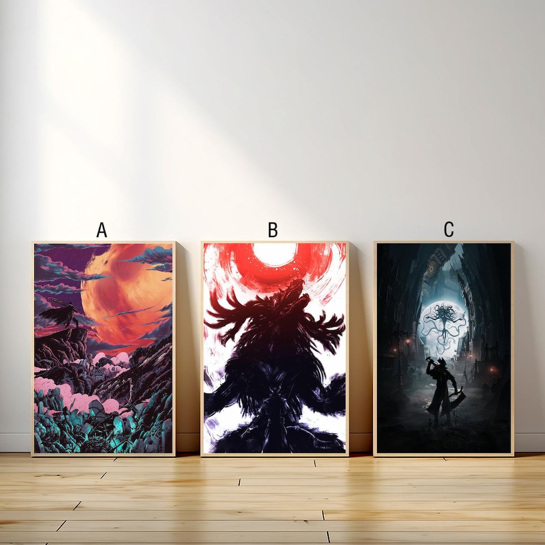 Bloodborne Game Poster, Canvas Print, Wall Art Canvas Painting Living ...