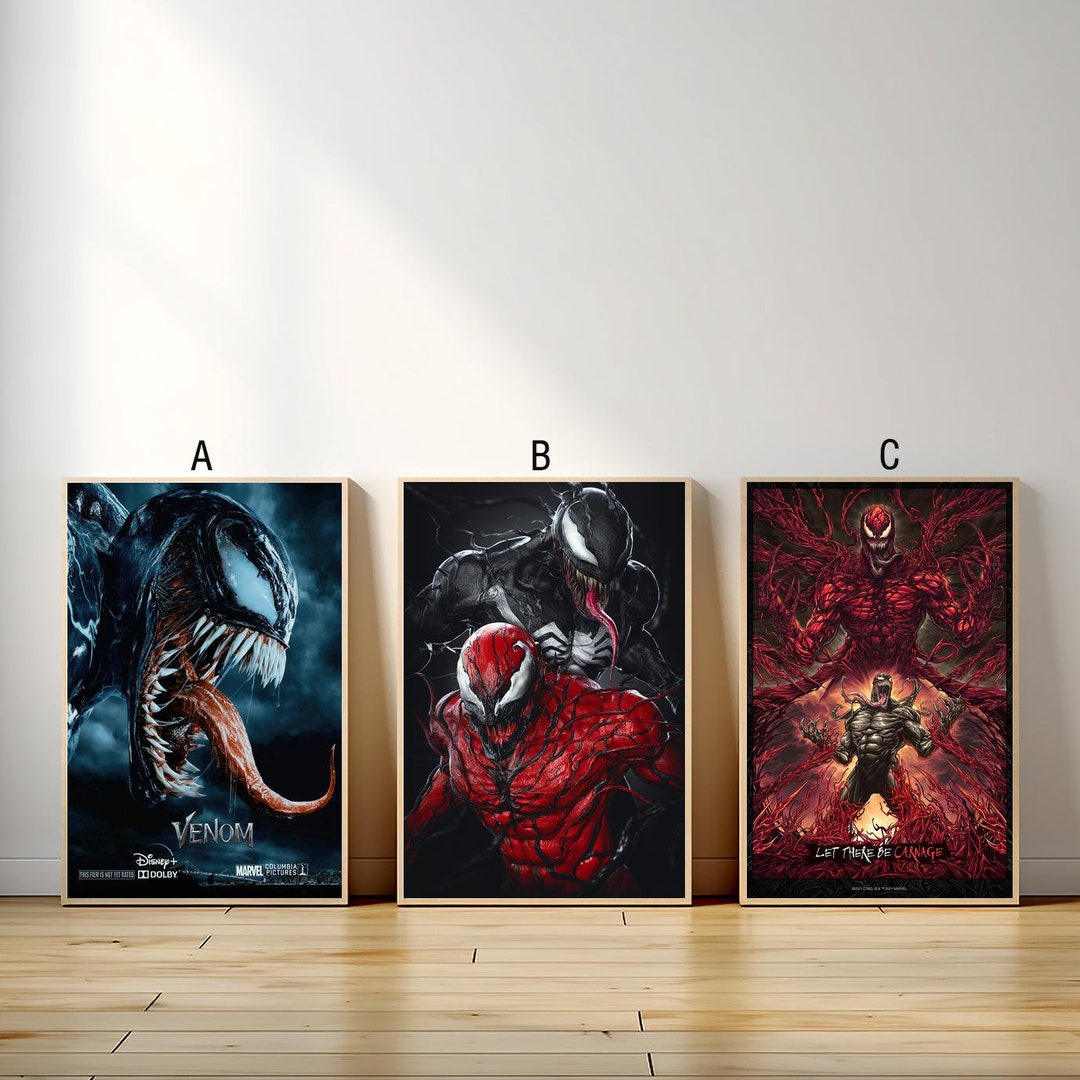 Venom Movie Poster, Canvas Print, Wall Art Canvas Painting Living Room ...