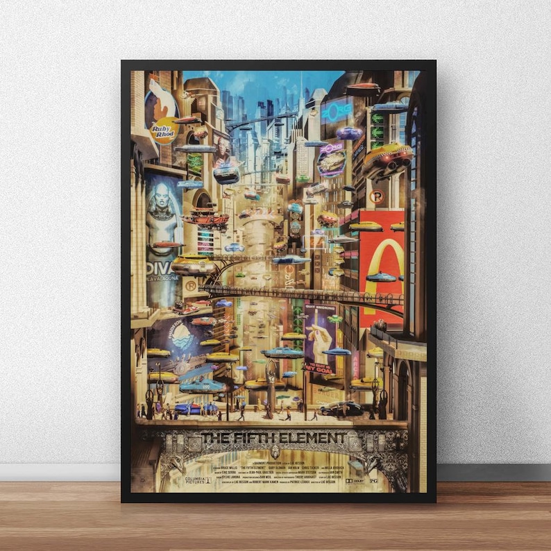 The Fifth Element Movie Poster, Canvas Print, Wall Art Canvas Painting ...