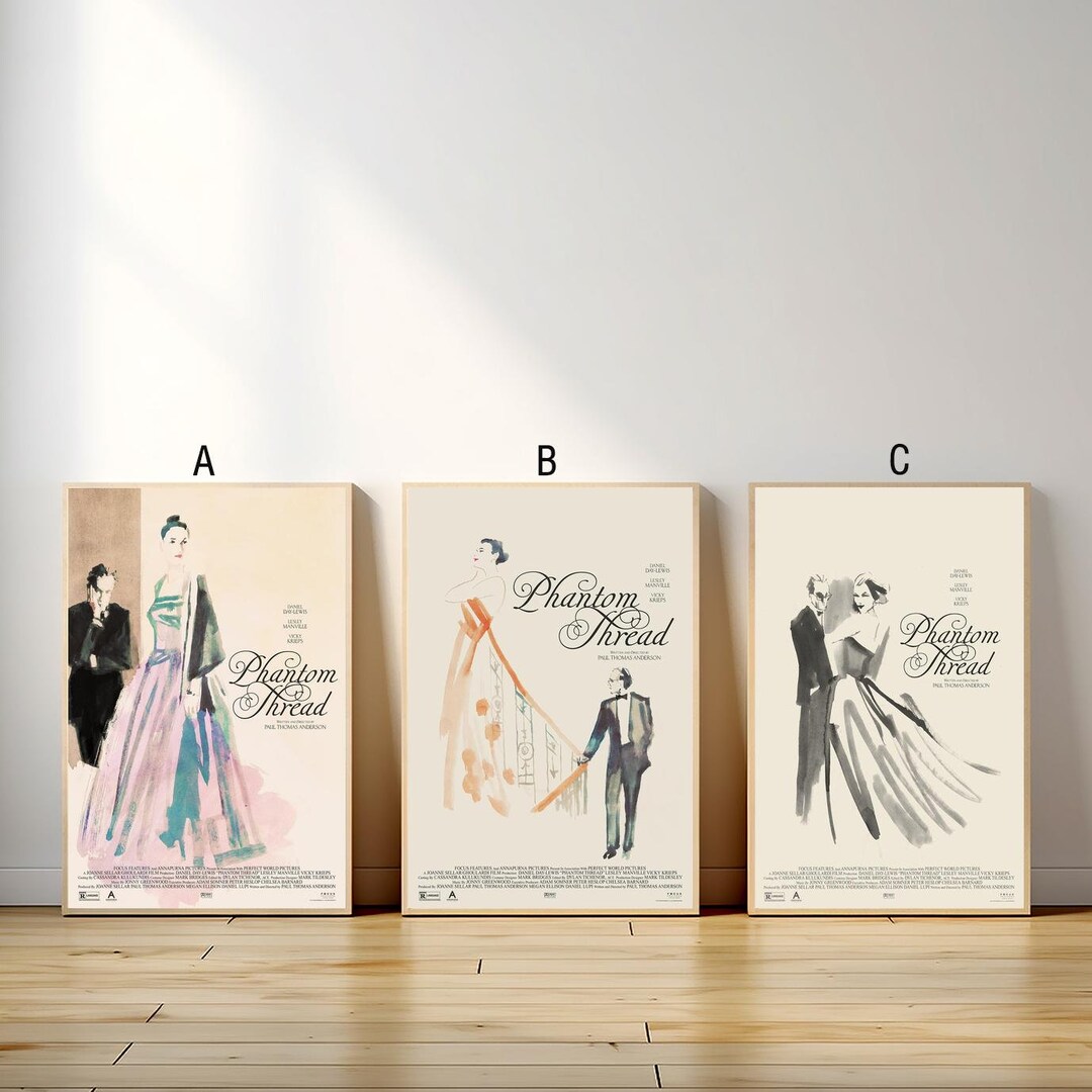 Phantom Thread Movie Poster, Canvas Print, Wall Art Canvas Painting ...