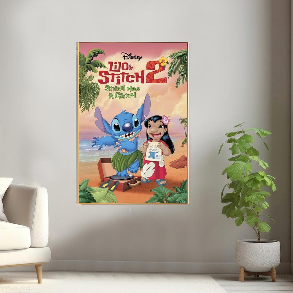 Lilo & Stitch Movie Poster, Canvas Print, Wall Art Canvas Painting ...