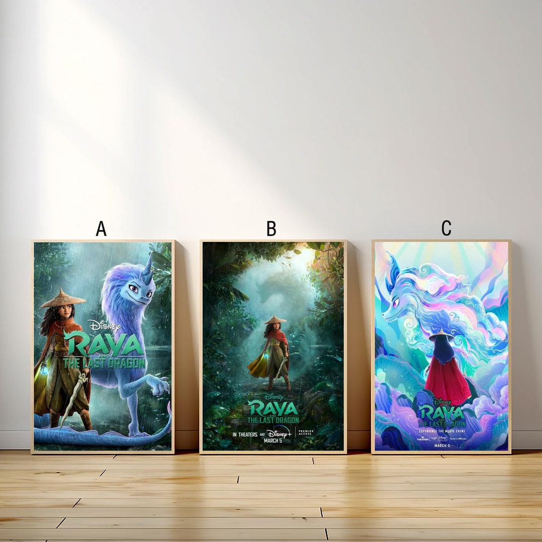 Raya and the Last Dragon Movie Poster, Canvas Print, Wall Art Canvas ...