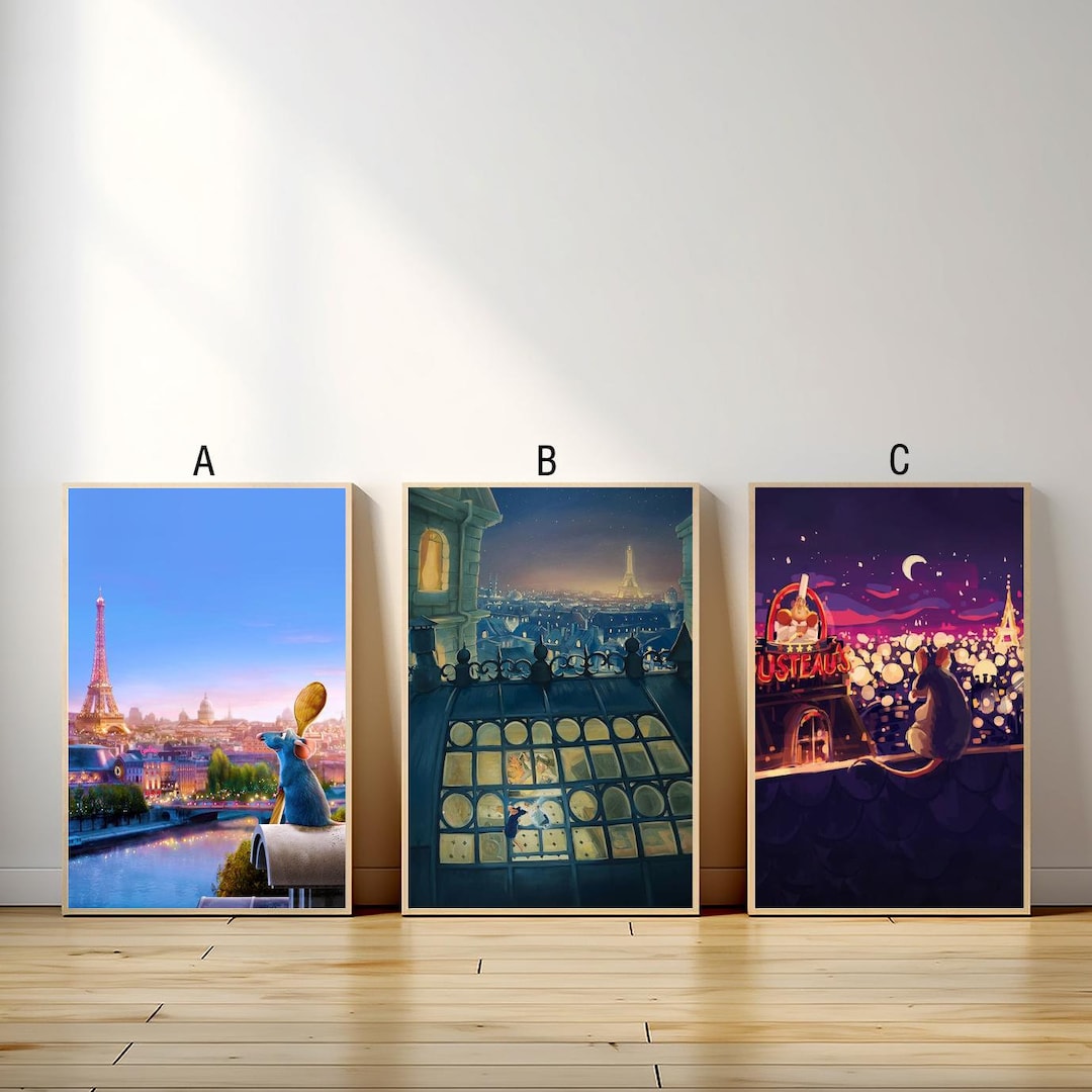 Ratatouille Movie Poster, Canvas Print, Wall Art Canvas Painting Living ...