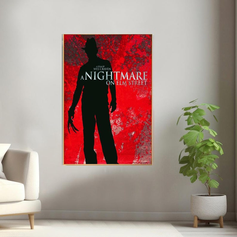 A Nightmare on Elm Street Movie Poster, Canvas Print, Wall Art Canvas ...