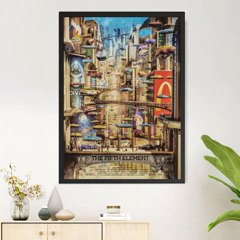 The Fifth Element Movie Poster, Canvas Print, Wall Art Canvas Painting ...
