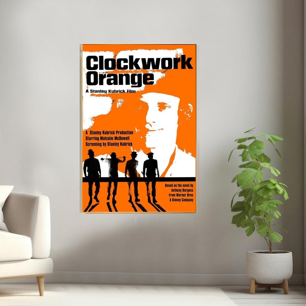A Clockwork Orange Movie Poster, Canvas Print, Wall Art Canvas Painting ...