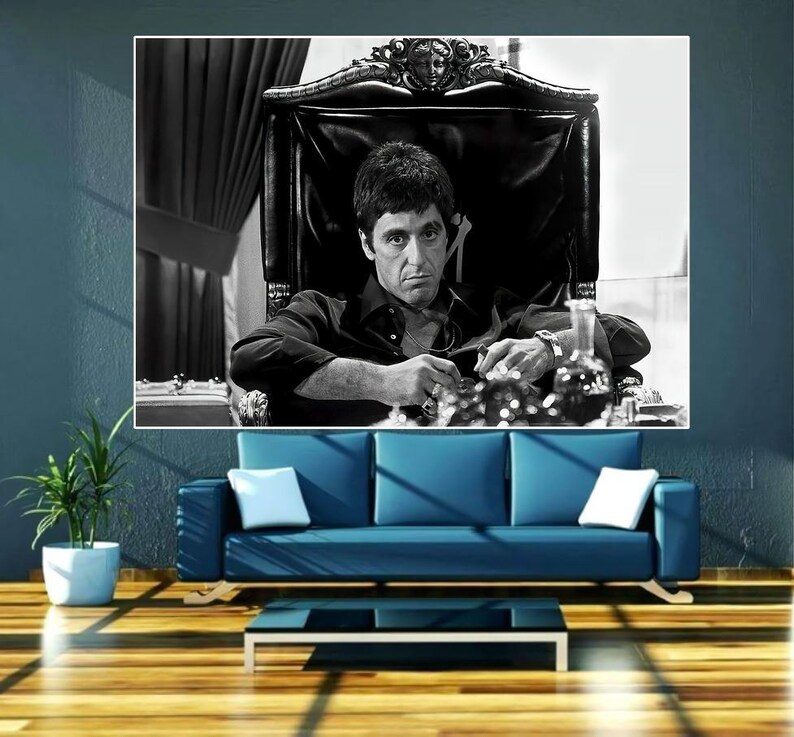 Al Pacino Scarface Movie Poster, Canvas Print, Wall Art Canvas Painting ...