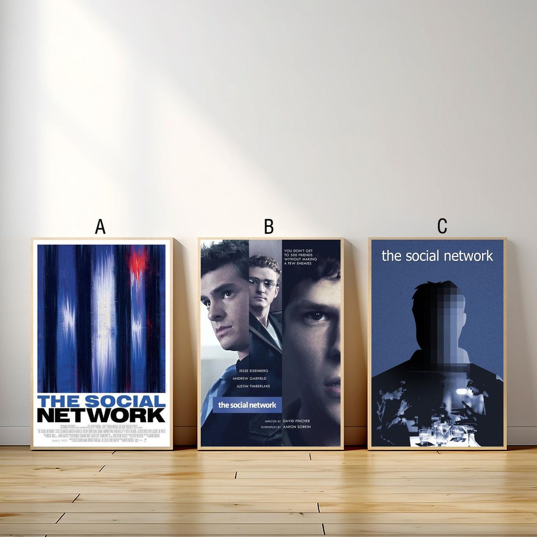 The Social Network Movie Poster, Canvas Print, Wall Art Canvas Painting ...