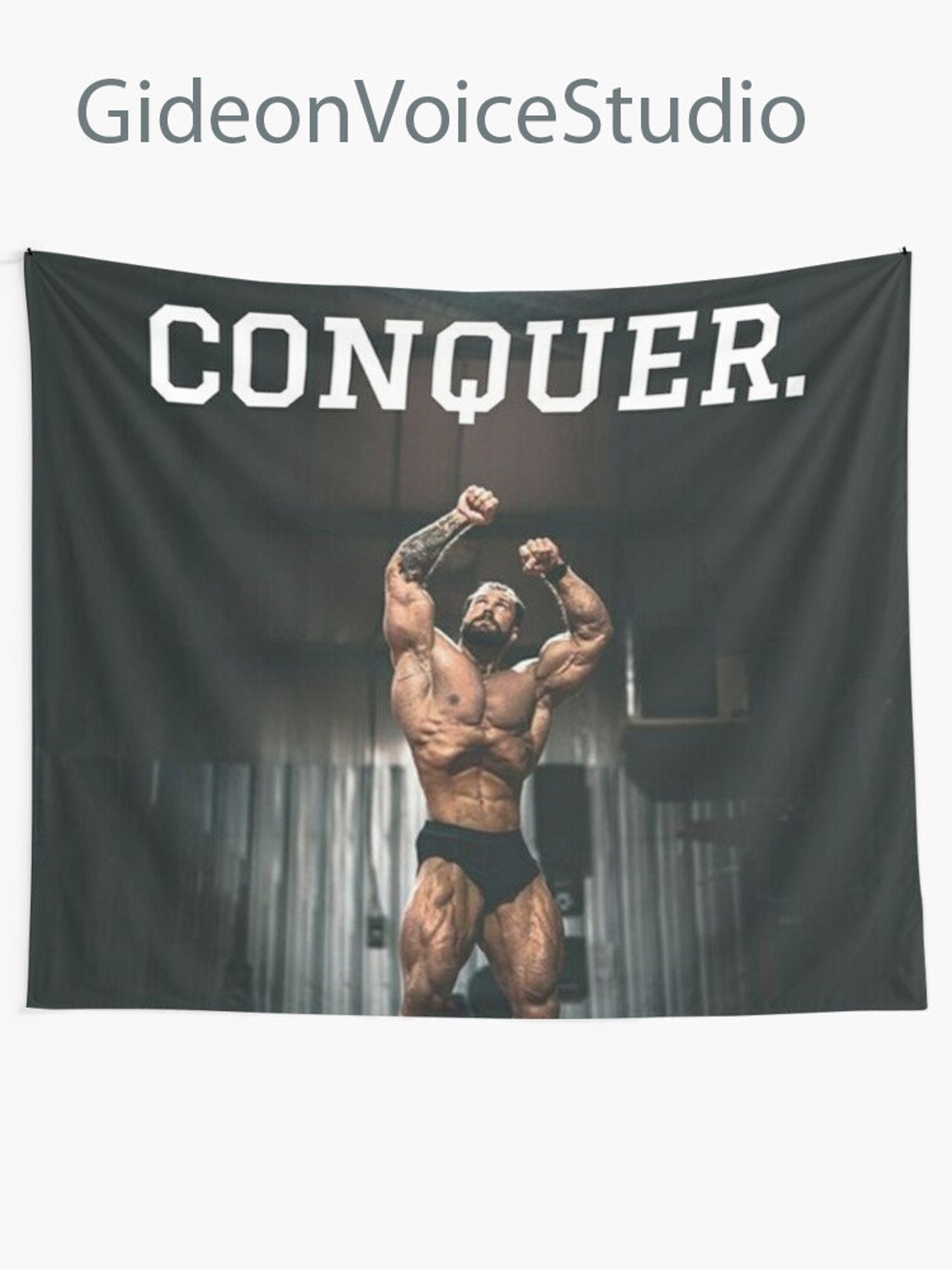 Chris Bumstead CBUM GYM Motivation Tapestry, Chris Bumstead Conquer ...