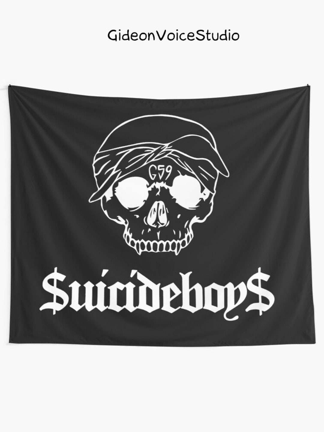 Suicideboys Grey 59 Skulls Tapestry, Suicideboys G59 Wall Tapestry, Sucide Boys Wall Hangings ...