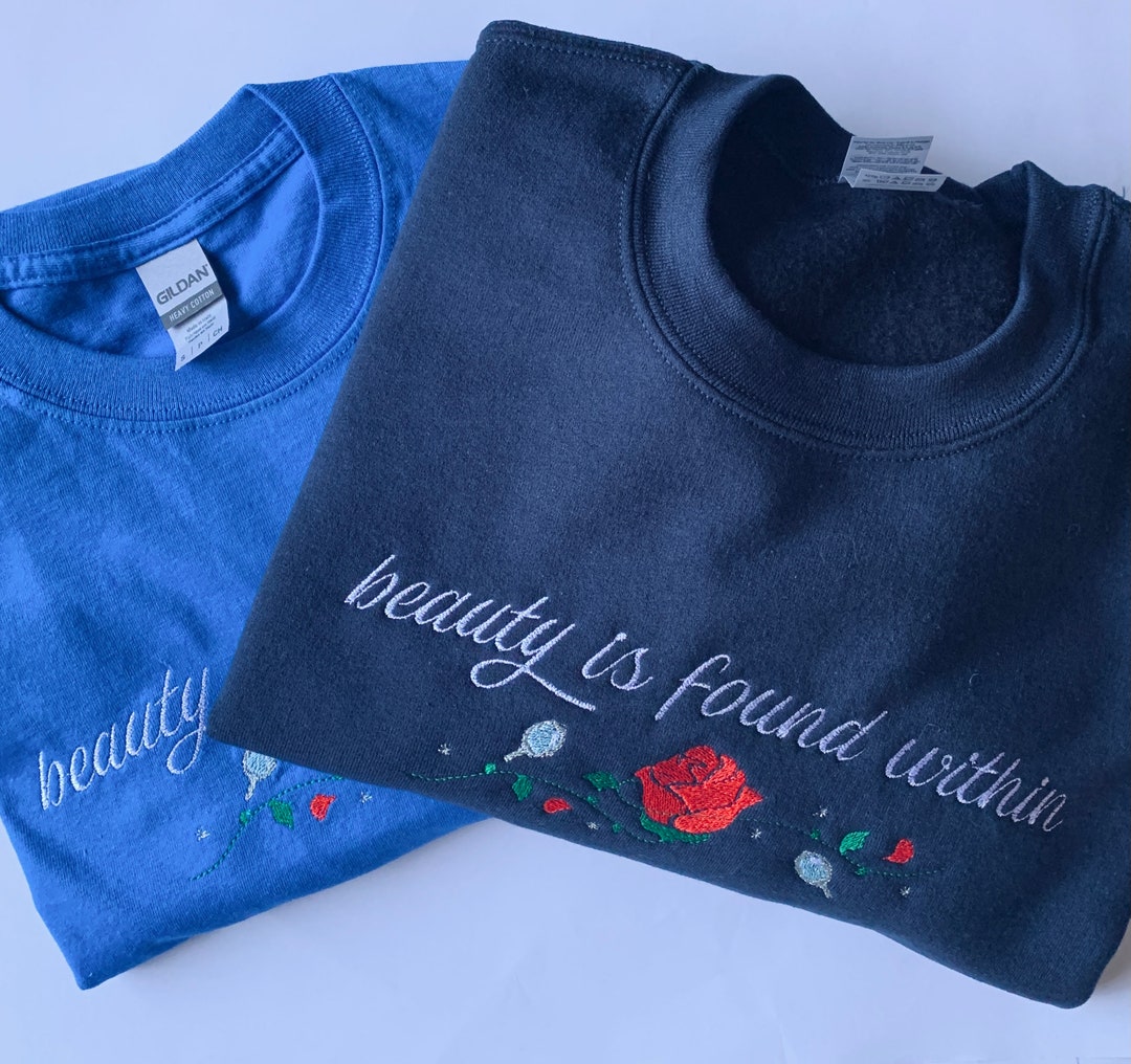 Princess Inspired Crewneck Sweatshirt Embroidered With Belle Inspired ...