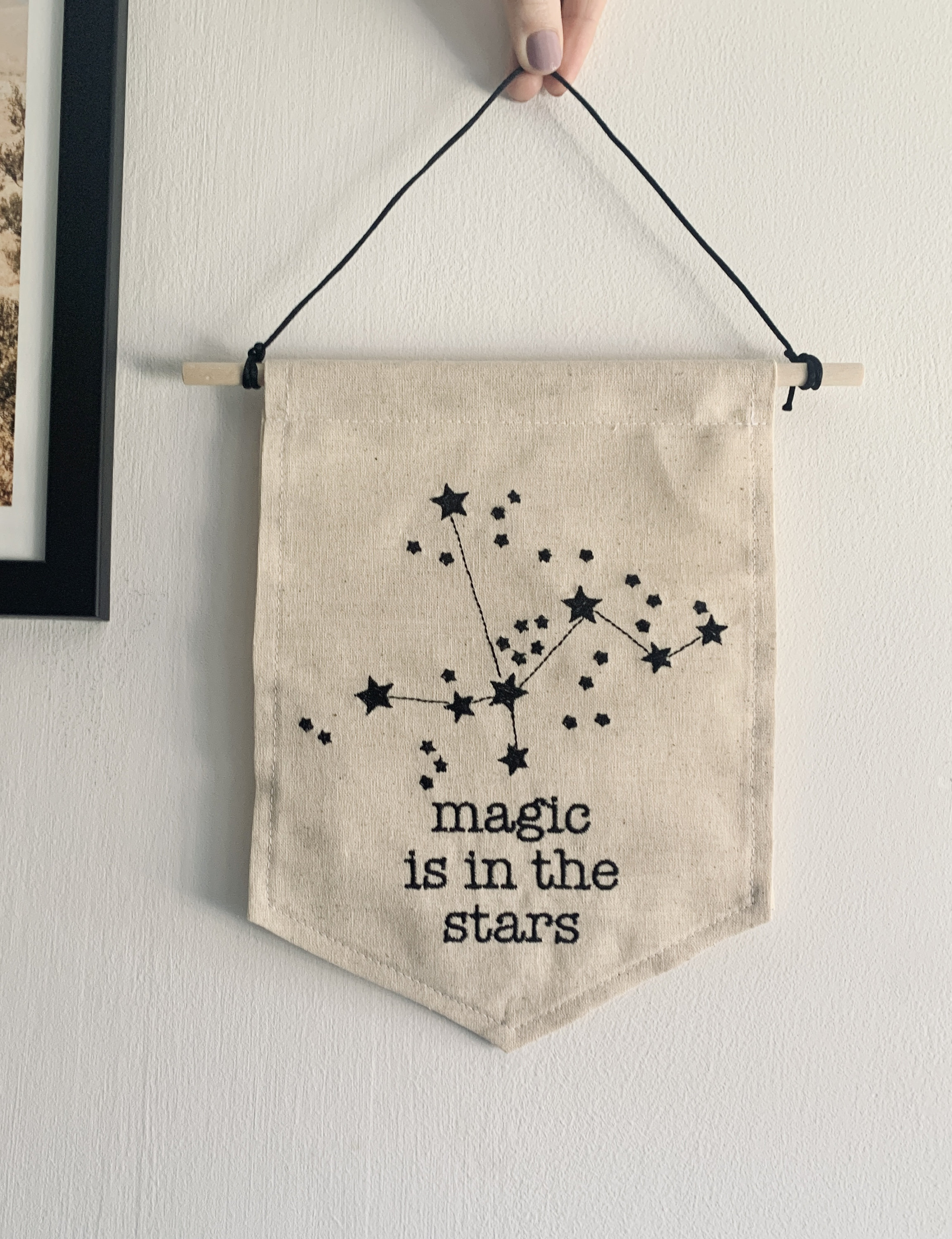 Embroidered Star Constellation Banner: Magic Quote Wall Hanging - Etsy