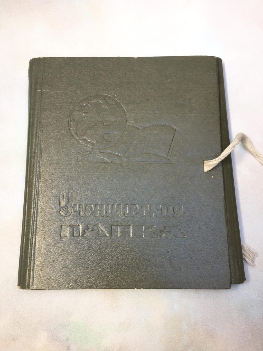 Vintage Soviet-era Notebook Holder With Globe Design, USSR School ...