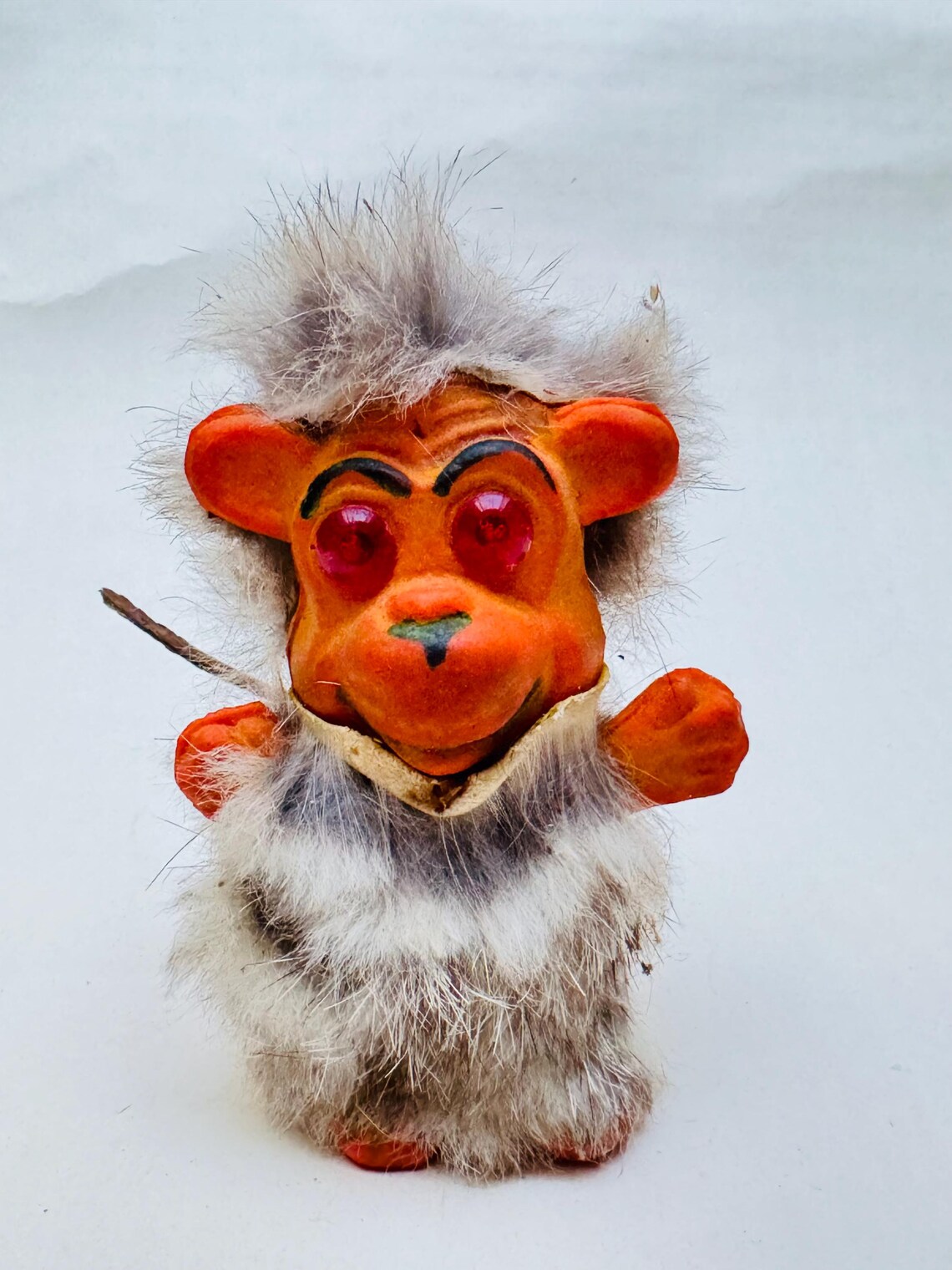 Vintage Handmade Troll Monkey Figurine – Unique Furry Collectible, Folk ...