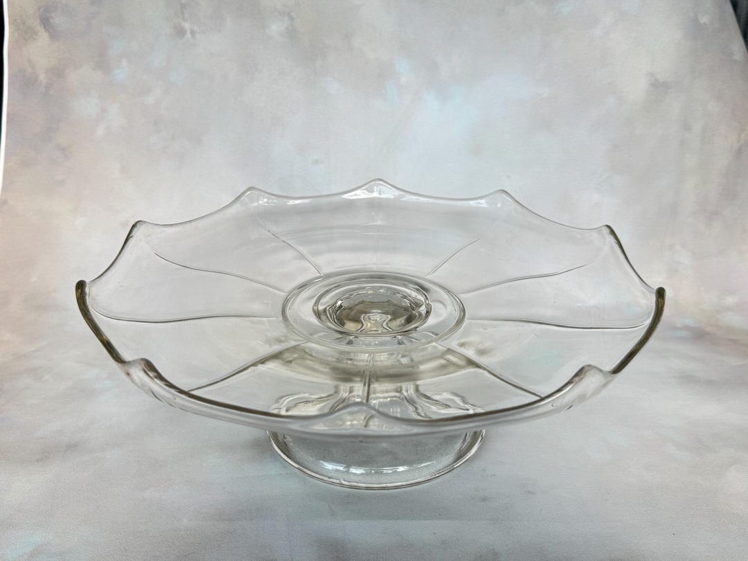 Vintage Karhula Seitti Glass Cake Stand With Footed Base - Etsy