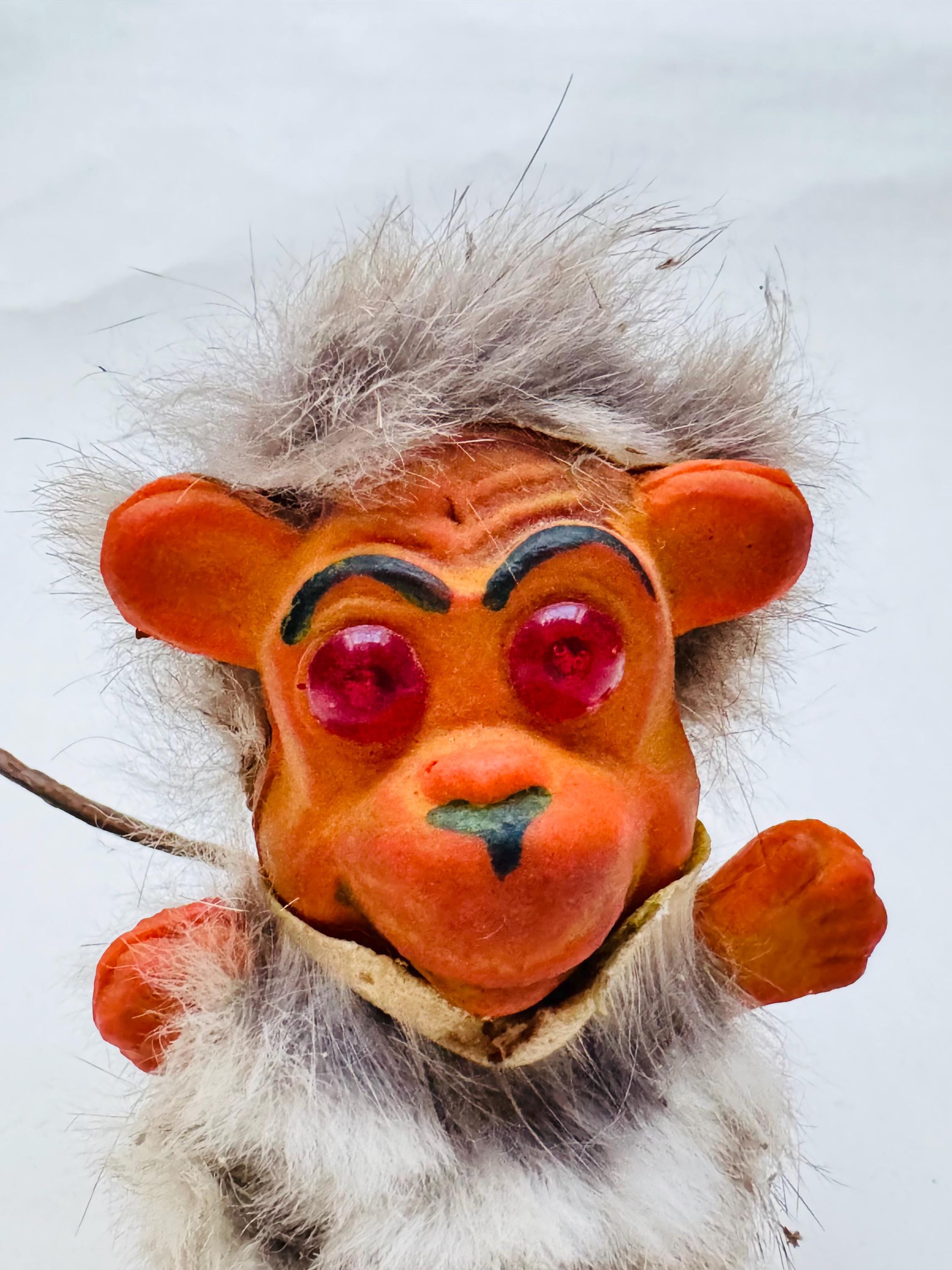 Vintage Handmade Troll Monkey Figurine – Unique Furry Collectible, Folk ...