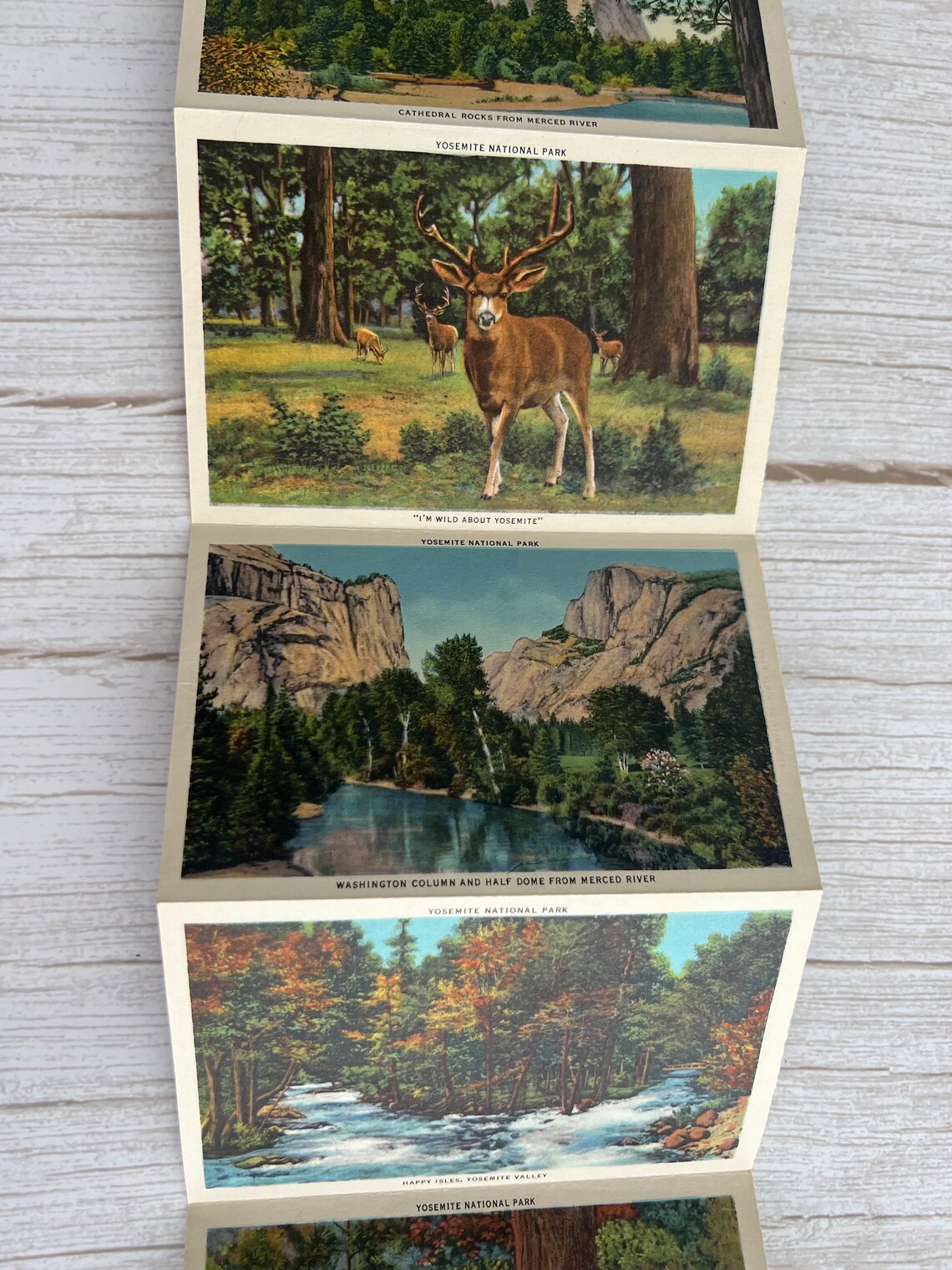 1937 Scenic Gems of Yosemite Vintage Postcard Folder, First Edition ...