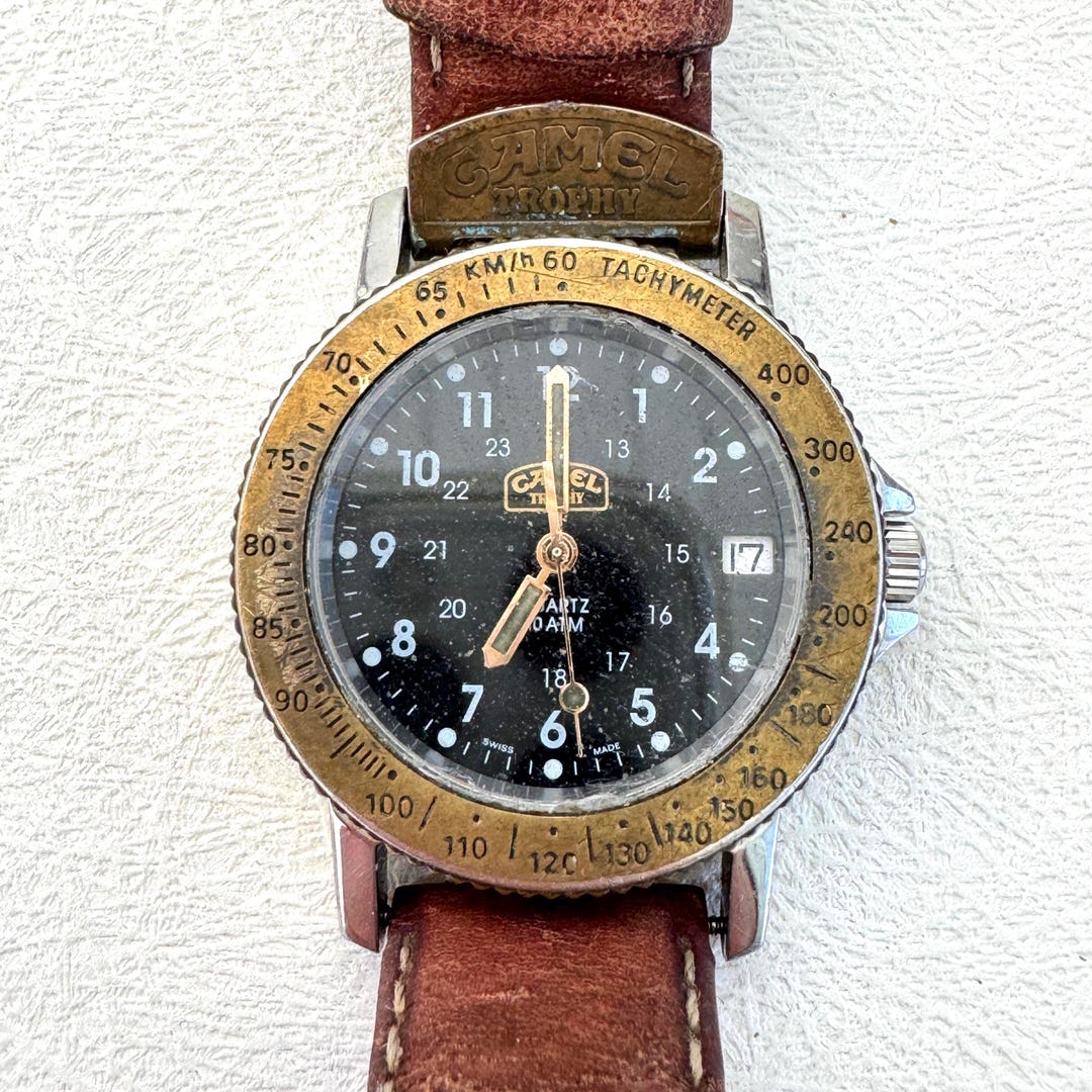 Vintage Camel Trophy Adventure Watch Men's Quartz Wristwatch Swiss Made ...