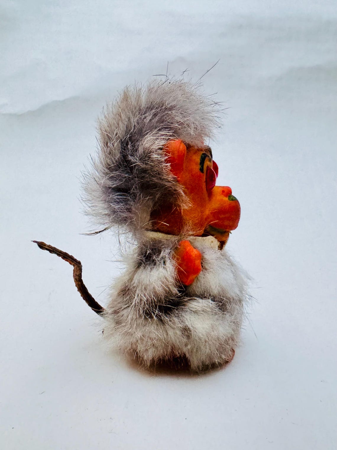 Vintage Handmade Troll Monkey Figurine – Unique Furry Collectible, Folk ...