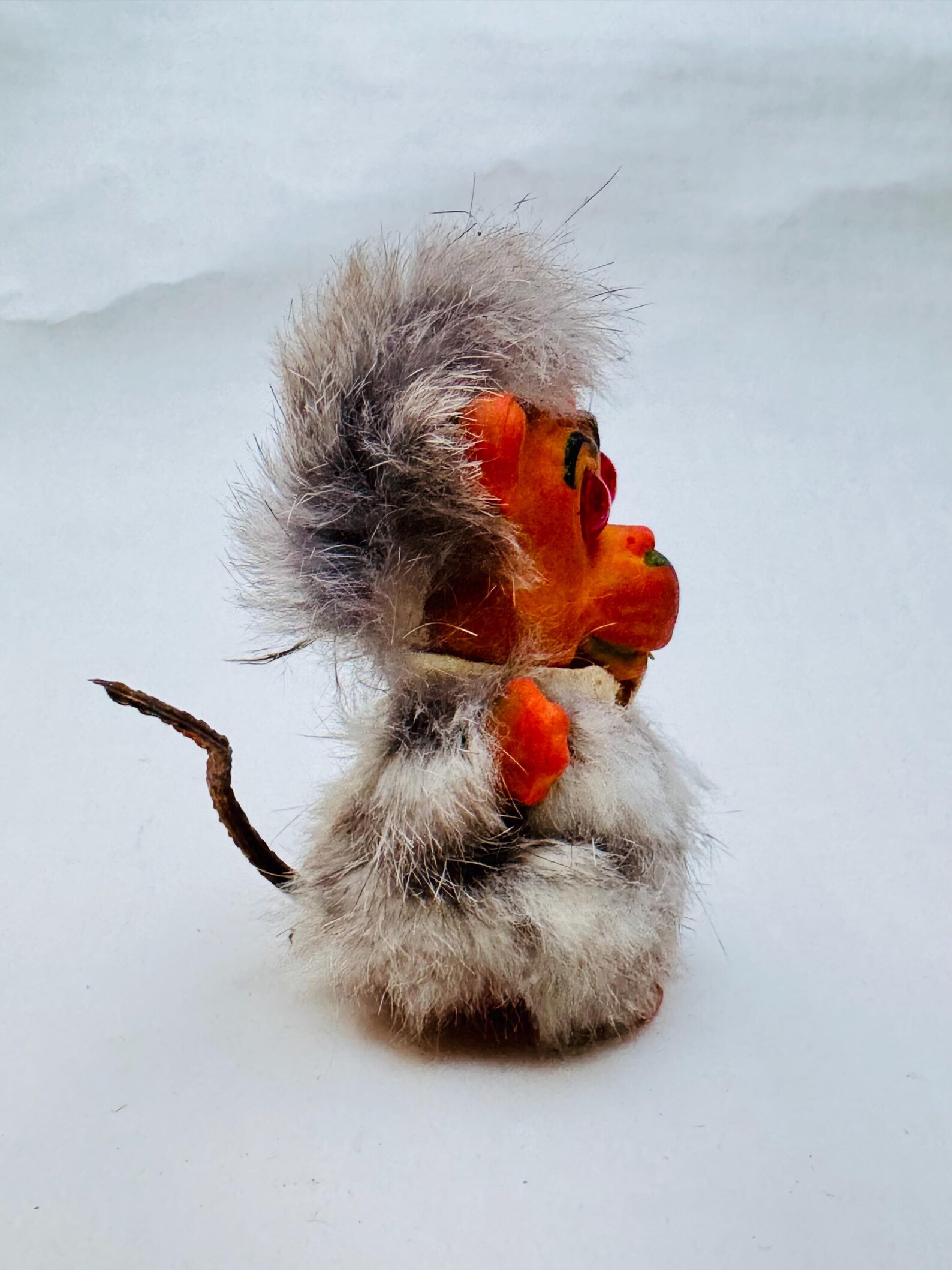 Vintage Handmade Troll Monkey Figurine – Unique Furry Collectible, Folk ...