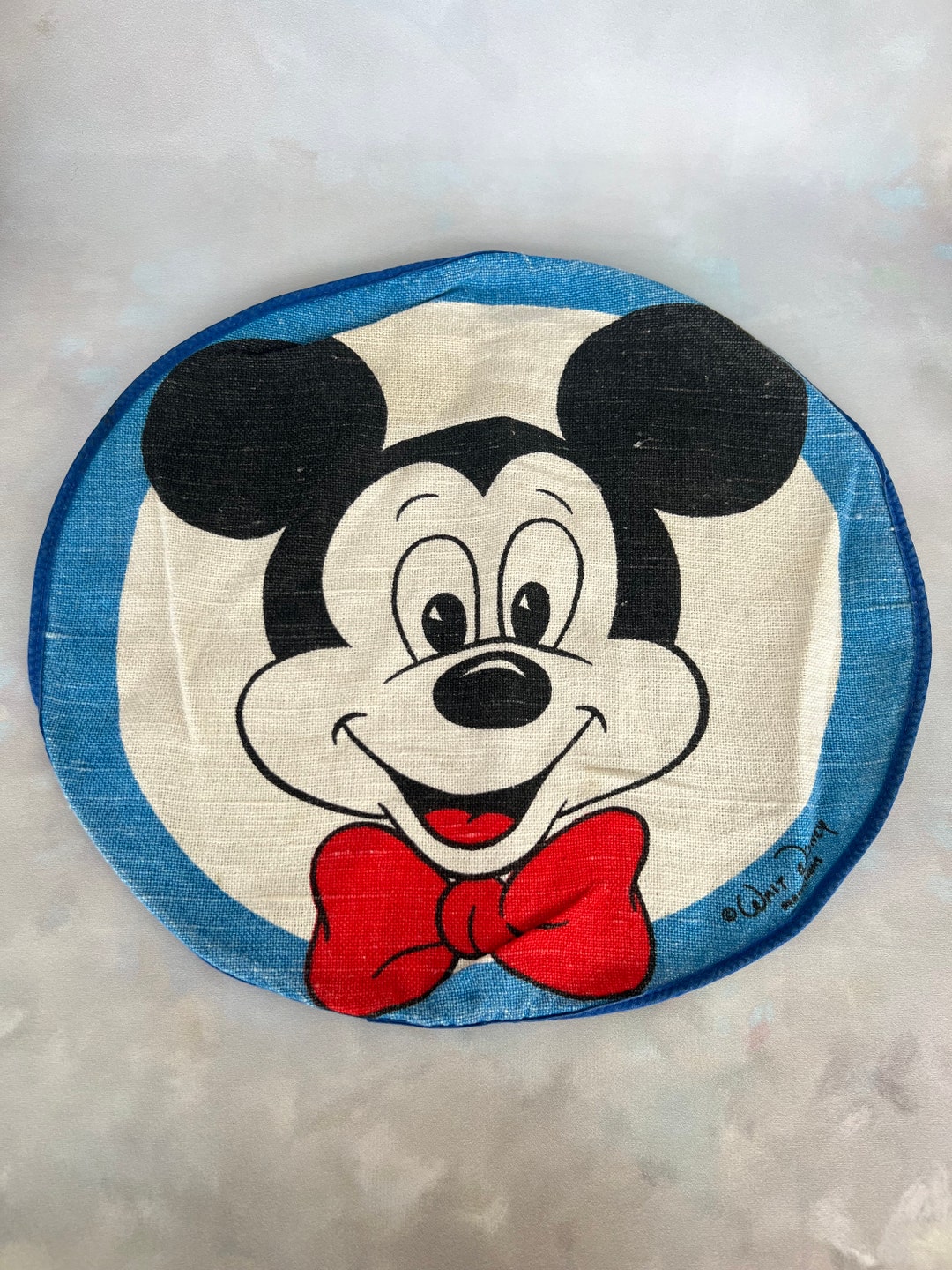 Vintage Mickey Mouse Placemat Classic Cartoon Linen Table Mat, Retro ...