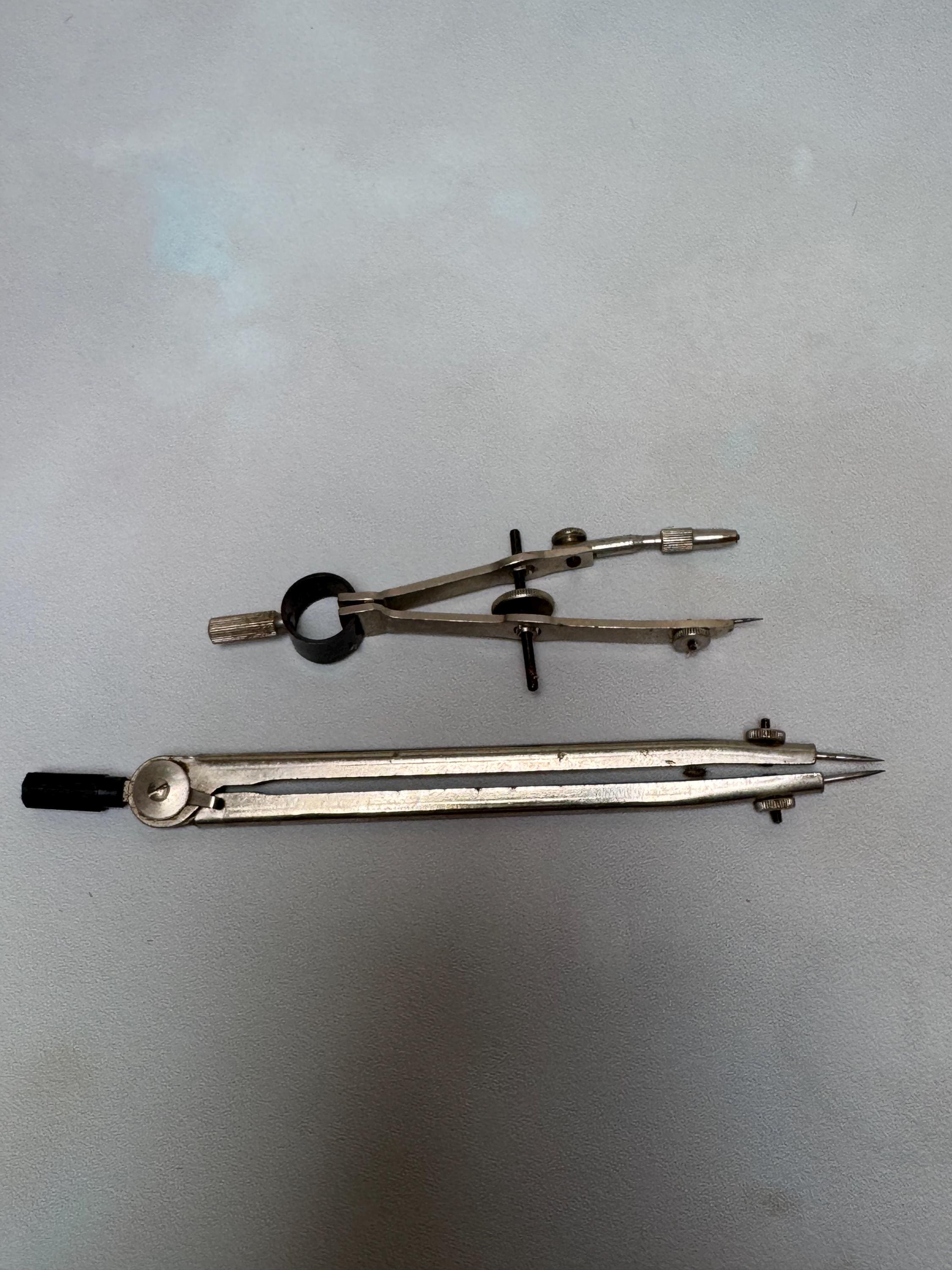 Vintage Soviet-era Compass and Divider Set – Metal Drafting Tools 15.5 ...