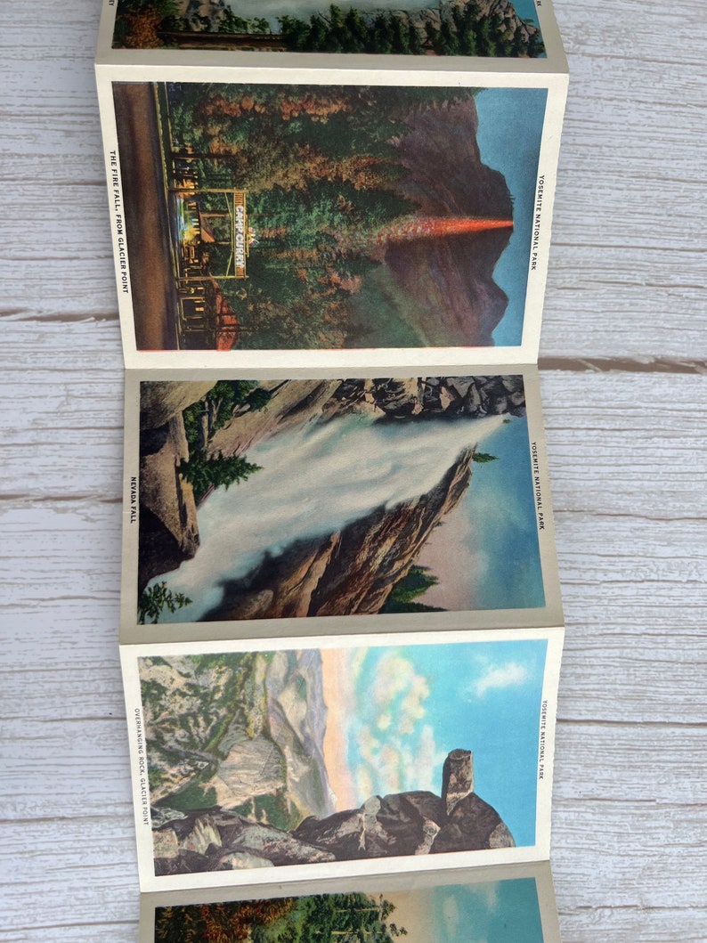 1937 Scenic Gems of Yosemite Vintage Postcard Folder, First Edition ...