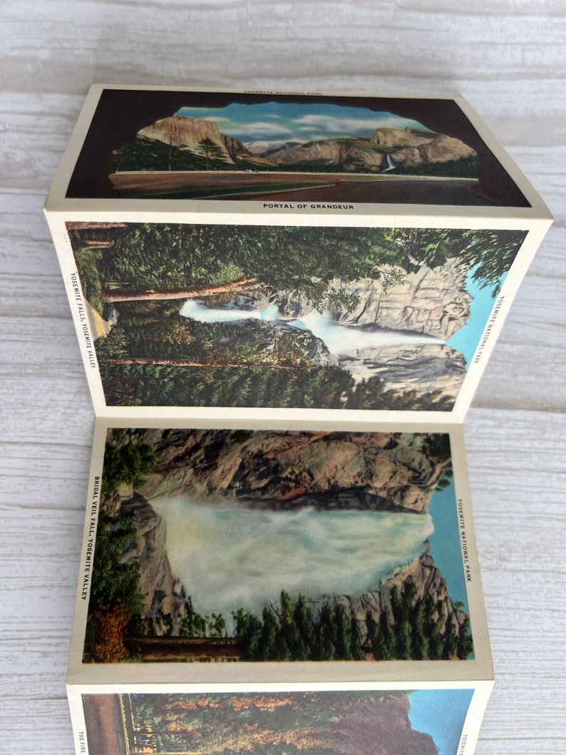 1937 Scenic Gems of Yosemite Vintage Postcard Folder, First Edition ...