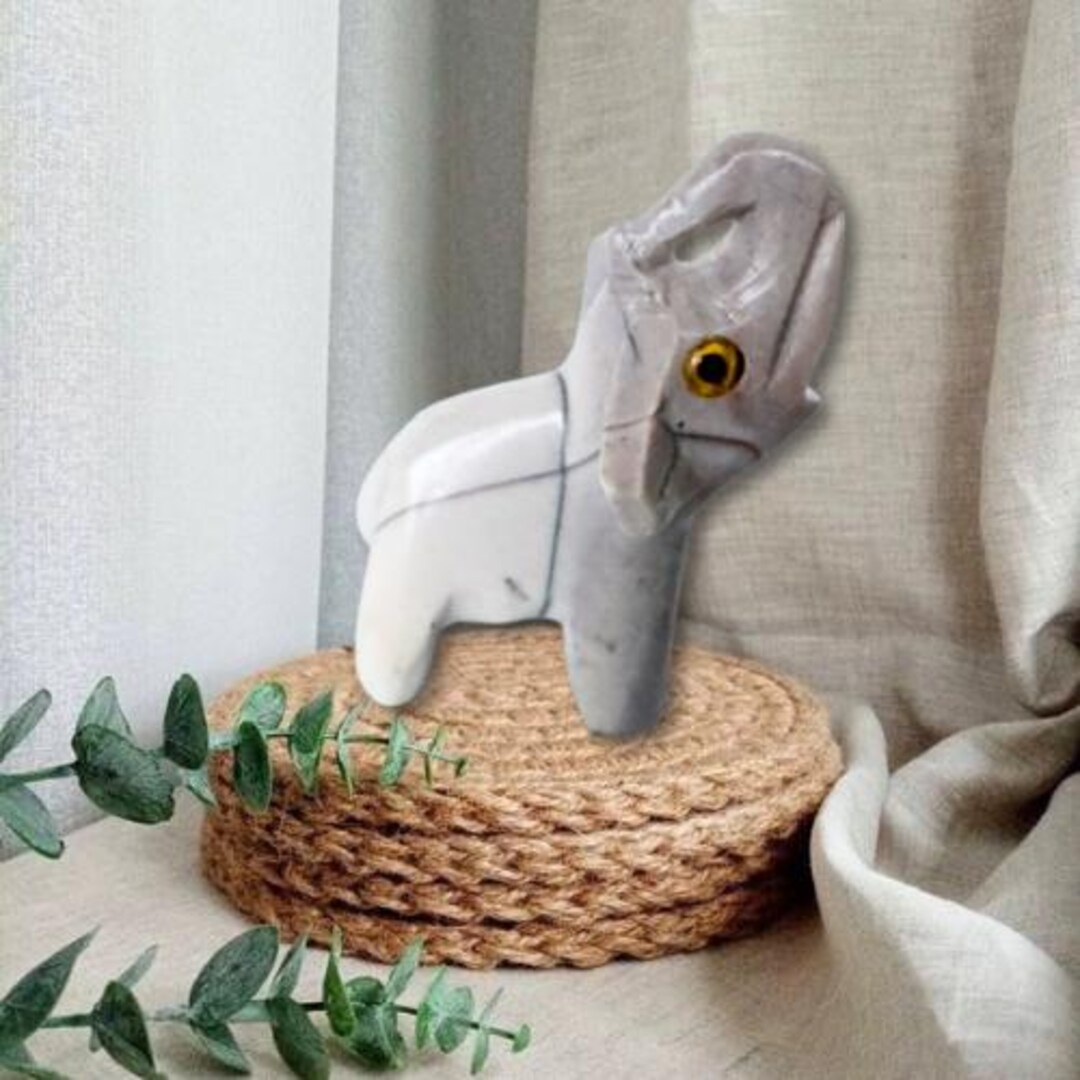 Vintage Miniature Ceramic White Elephant Figurine, Collectible Animal ...