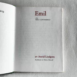 Rare 1977 Swedish Emil I Lönneberga Book by Astrid Lindgren Adapted by ...