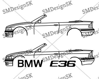 Bmw e36 cabrio svg - Etsy Nederland